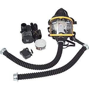 Mefape Electric Constant Flow Supplied Air Fed 2 Gear Adjustable Full Face Gas Mask Respirator System