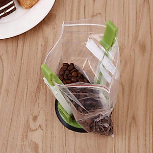 Adjustable Anti-skid Storage Bag Baggy Rack, Hands Free Baggy Rack Clip Food Storage Bag Opener Holder for Kitchen(Green)