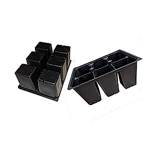 AAAmercantile Seed Starter Trays 300 DEEP Extra Large Cells Total (50 Trays of 6 Cells Each)