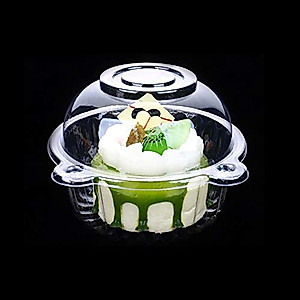 100 Pack Plastic Dome Single Cupcake Carrier Individual Muffin Boxes Holder Cups