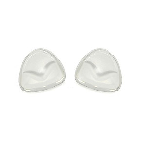 UPSTORE 1Pair Silicone Gel Triangle Shaped Bra Inserts Breast Chest Swimsuit Pads Enhancers Push-up Molding Pad A to D Cup for Bikini (Clear)