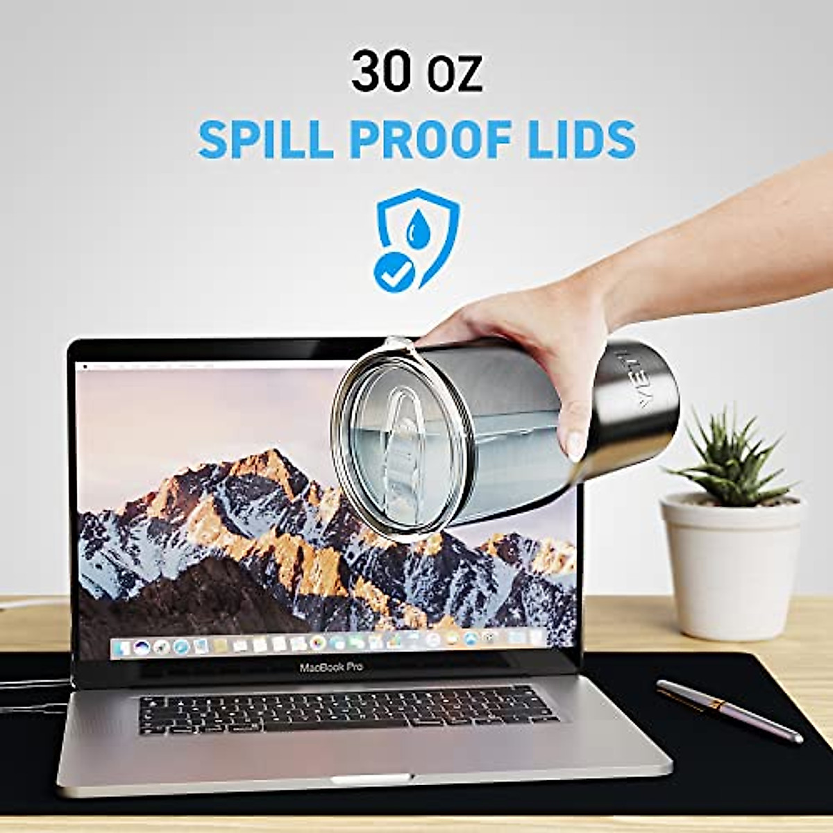 30 OZ - 4 Replacement Lids for Yeti Tumblers like Yeti Lids - 3.7 Inch Diameter - Spill Proof Lids for Yeti Tumblers - Tumbler Lid for Yeti Tumbler 30 oz, Tumbler Lids 30 oz Replacement Lid, Fit Yeti Cup