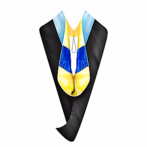 GRADWYSE Education Master Hood Graduation Master Degree Hood, Various College Colors Available Light Blue (Gold/Blue)
