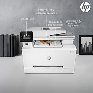 HP Color Laserjet Pro M283fdw Wireless All-in-One Laser Printer, Remote Mobile Print, Scan & Copy, Duplex Printing (7KW75A), White, Model:7KW75A#BGJ (Renewed)