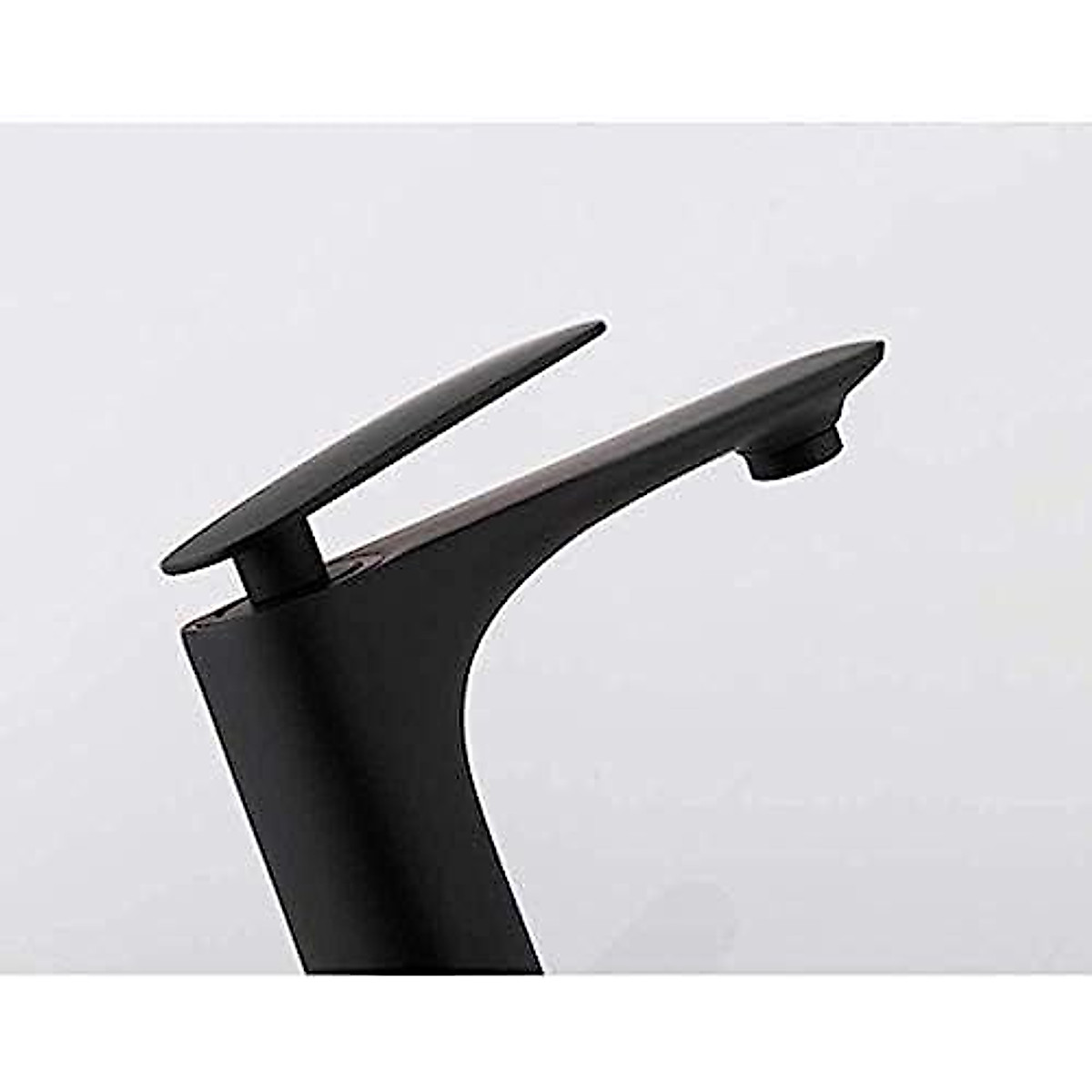 WOOWSHINE Kitchen Taps Kitchen Tap Kitchen Tap Bathroom Faucet Black Solid Brass Bathroom Solid Basin Mixer Tap Hot & Cold Bath Single Handle Sink Waterfall Taps,Sink Faucet, ki-635