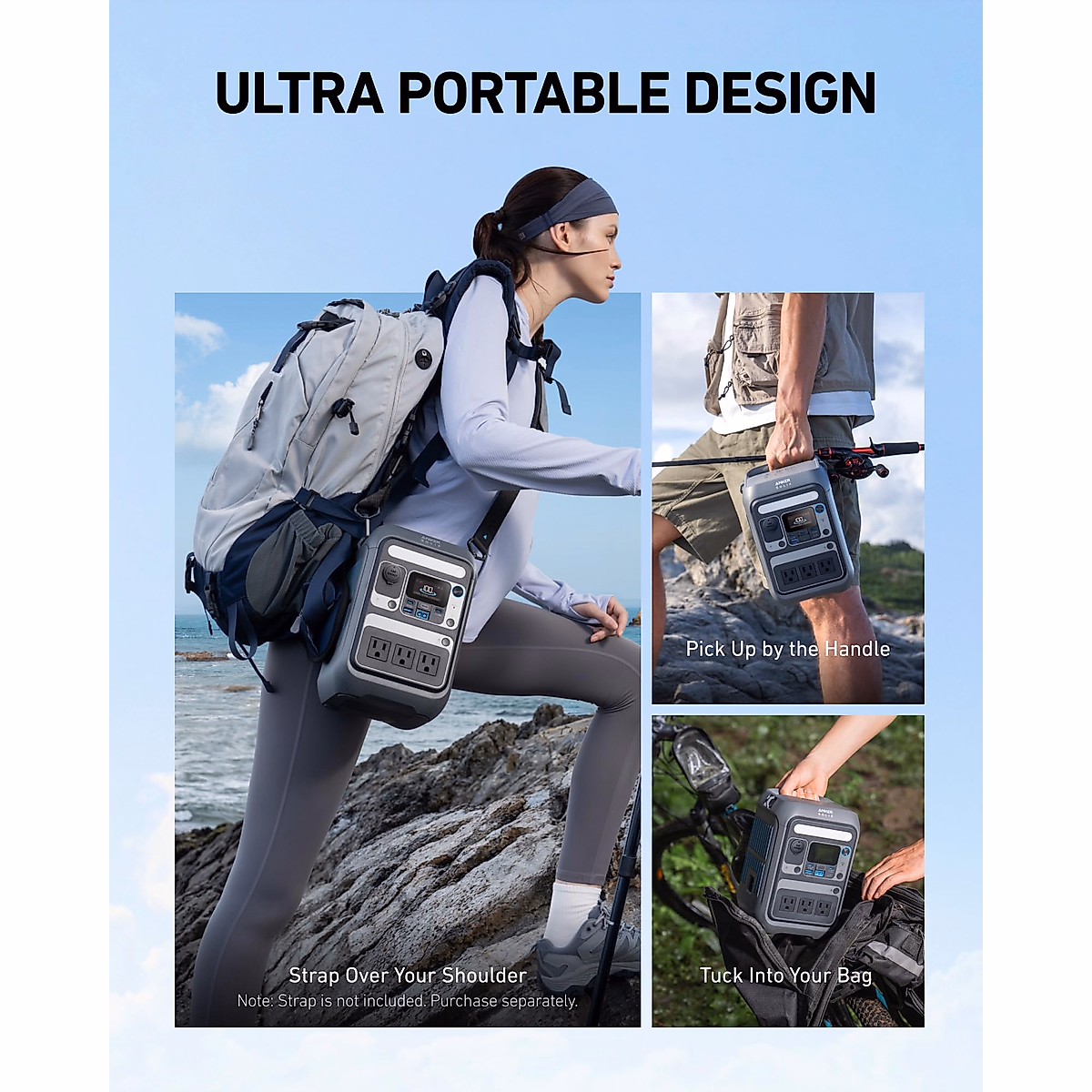 Anker SOLIX C300 Portable Power Station, Outdoor 288Wh LiFePO4 Battery, 300W (600W Surge) Solar Generator, 140W Two-Way Fast Charging, for Camping, Traveling, and Emergencies (with 60W Solar Panel)