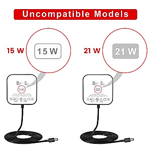 Show 8 Power Cord 16ft Extension Cable Replacement for Echo 4th Gen / 3rd Gen, Echo Show 10 (3rd Gen), Show (2nd Gen), Alexa Plus (2nd Gen) - Long Black Flat DC Plug Adapter Charger Extender