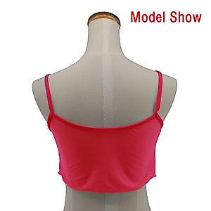 SHERRYLO Sexy Sheer Tanktop for Women See Through Stretch Summer Sleeveless Mesh Cami Tank Tops Red