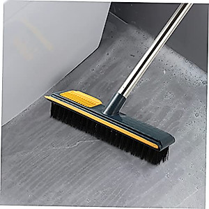 VILLFUL Floor Brush Grout Scrub Brush Shower Brush Tile Grout Brush Baseboard Cleaner Tool with Handle Deck Tiles Deck Flooring Bath Tub Scrubber Plastic Household Cleaning Ball