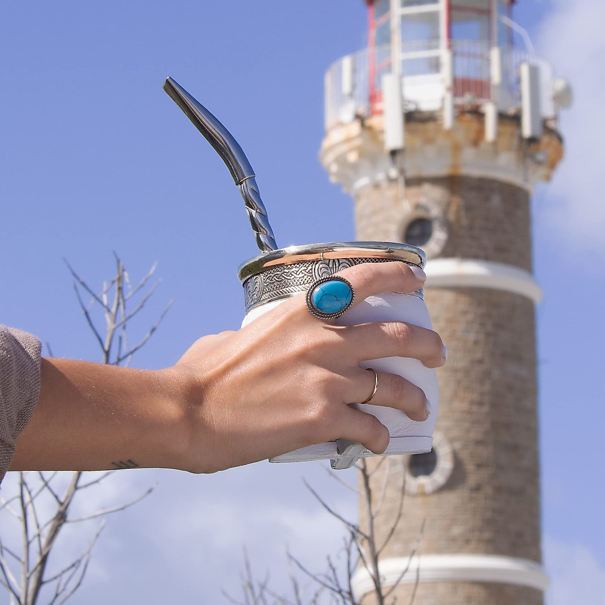 TheBmate Premium Bombilla Mate (Mate Straw) – Yerba Mate Bombillon Straw - Crafted German Silver (Alpaca) Bombilla Straw - Handmade in Uruguay – Cleaning Brush included