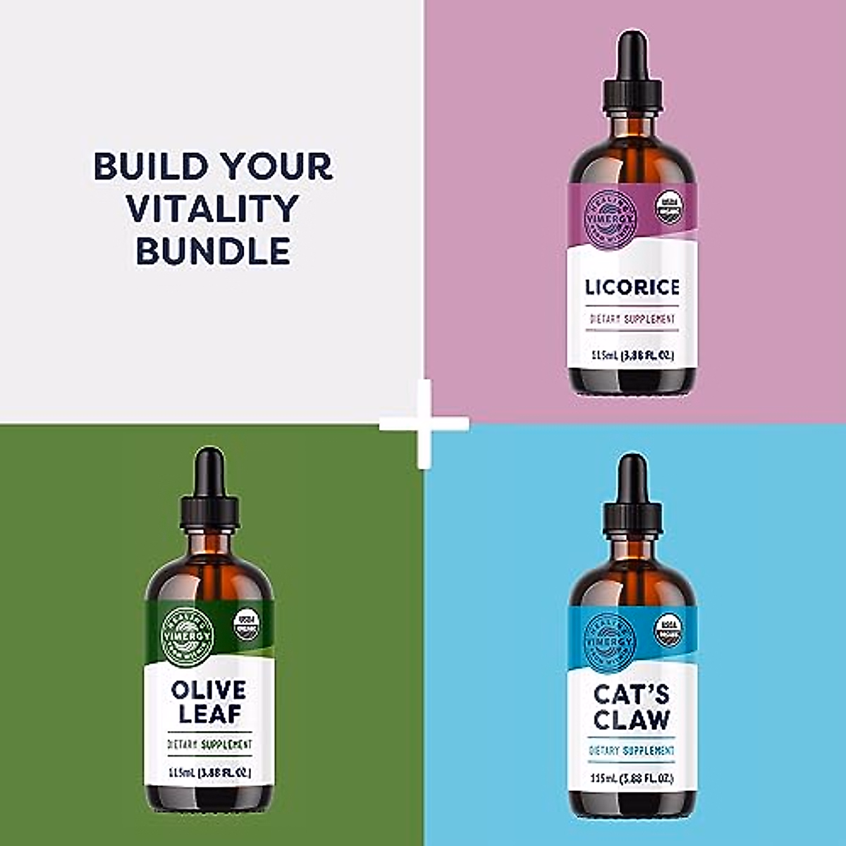 Vimergy Organic Nettle Leaf Extract, 57 Servings – Potent 10:1 Extract Liquid Drops – Supports Immune System Health – Supports Joint Health - USDA Organic, Gluten-Free, Non-GMO, Vegan & Paleo (115 ml)