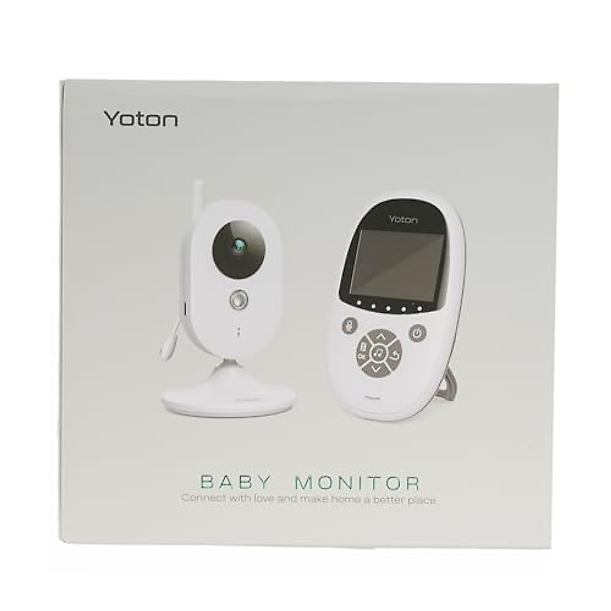 YOTON Portable 2.4" Baby Monitor YB01 with Camera and Audio, Auto Night Vision, 2-Way Talk,Temperature Monitor and 8 Lullabies VOX Mode,for Pet,Plug & Play