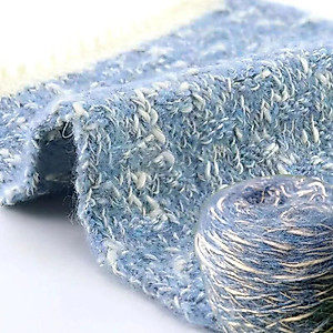 50G/Balls Mohair Cotton Blended Yarn Bright Silk Roving Thread Luxurious Colored DIY Woven Material Comfortable (Color : Color 3)