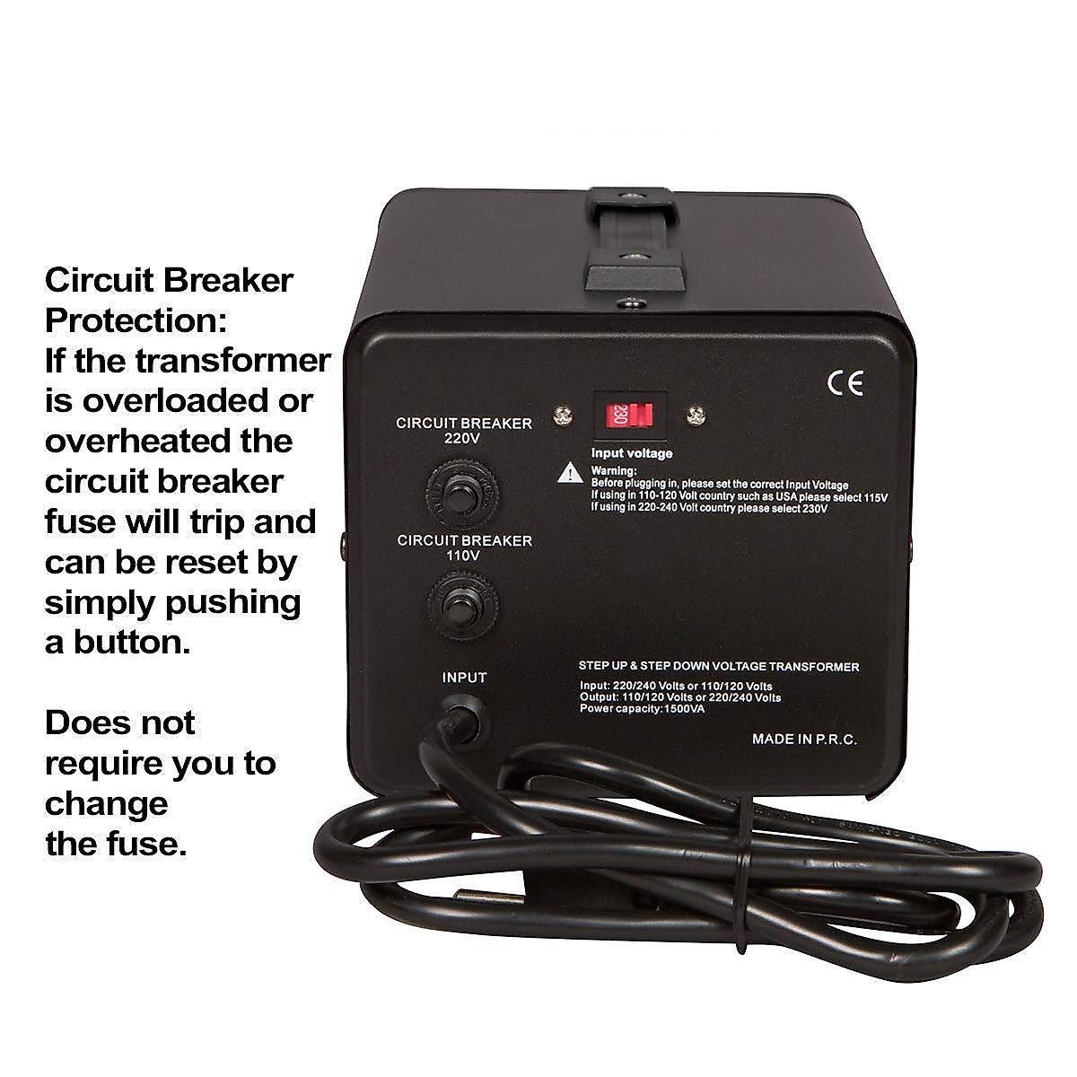 Dynastar Step Up & Step Down Voltage Converter and Transformer, 110-220 to 220-240 Volts; Heavy Duty, Extra Durable Lifetime Coil, 5-Year-Warranty, 5500 Watts