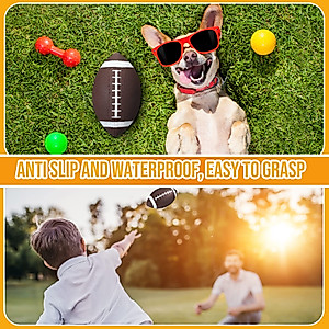 12Pcs Mini Inflatable Football Small Playground Inflatable Football Toys with Pump Needle for Kids Junior Youth Outdoor Indoor Game Football Party Favors (9 Inch)