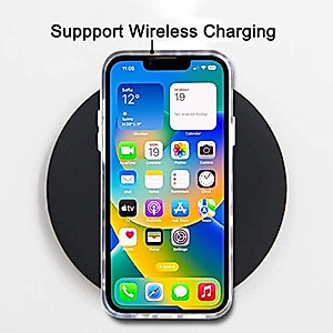 J.west Case Compatible with iPhone 14 6.1-inch, Luxury Sparkle Translucent Clear Leopard Cheetah Print Pearly Design Soft Silicone Slim TPU Protective Phone Case Cover for Girls Women (Bling)