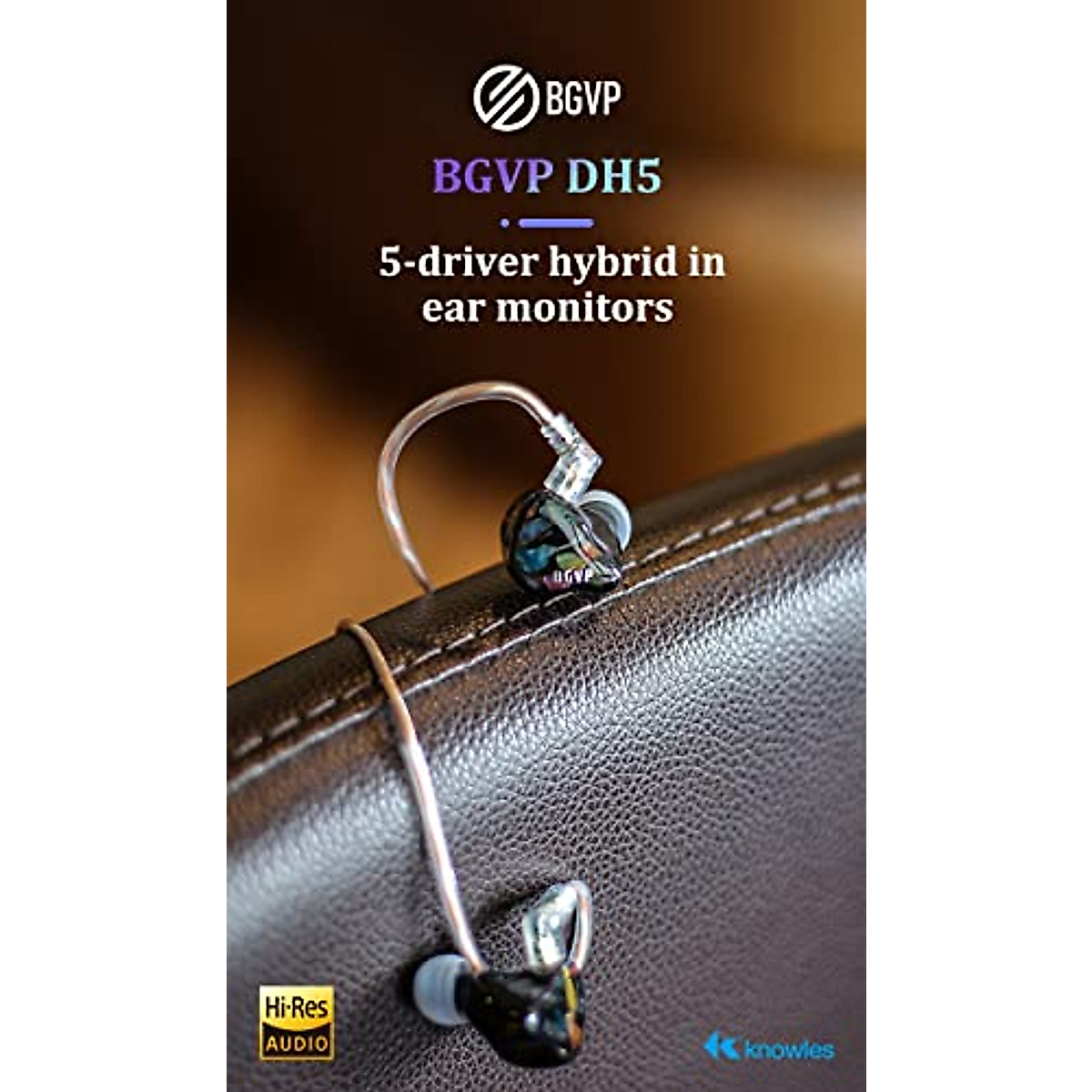 BGVP DH5 4DD 1BA Headphones Hybrid in Ear Earphone HiFi DJ Monitor Running Sport Earphone Headset (2.5mm)