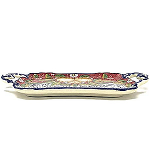 CERAMICHE D'ARTE PARRINI - Italian Ceramic Art Coffee Caffè Serving Tray Plate Decorated Lemon Pottery Hand Painted Made in ITALY Tuscan