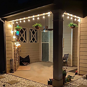 10 Pack LED Edison Light Bulbs, 0.6 Watt Shatterproof Dimmable Replacement Bulbs ST40 E17 Clear Plastic Light Bulbs for Outdoor Patio String Lights, E17/C9 Intermediate Screw Base Bulb, Warm White