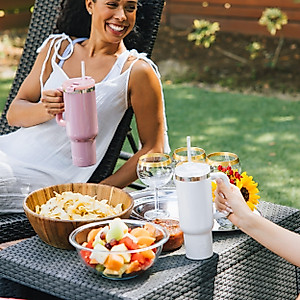 RTIC 30 oz Road Trip Tumbler Double-Walled Insulated Stainless Steel Portable Travel Coffee Mug Cup with Lid, Handle and Straw, Fresh Mint Glitter