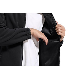 CRYSULLY Fleece Jacket Men Coat Winter Military Thicken Warm Jacket Black