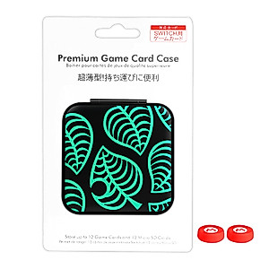 dainslef Switch Game Case Holder for Nintendo Switch Lite, Animal Crossing Leaf Switch Games Holder with 12 Game Storage and 12 Micro SD Card Slots for Nintendo Switch Game
