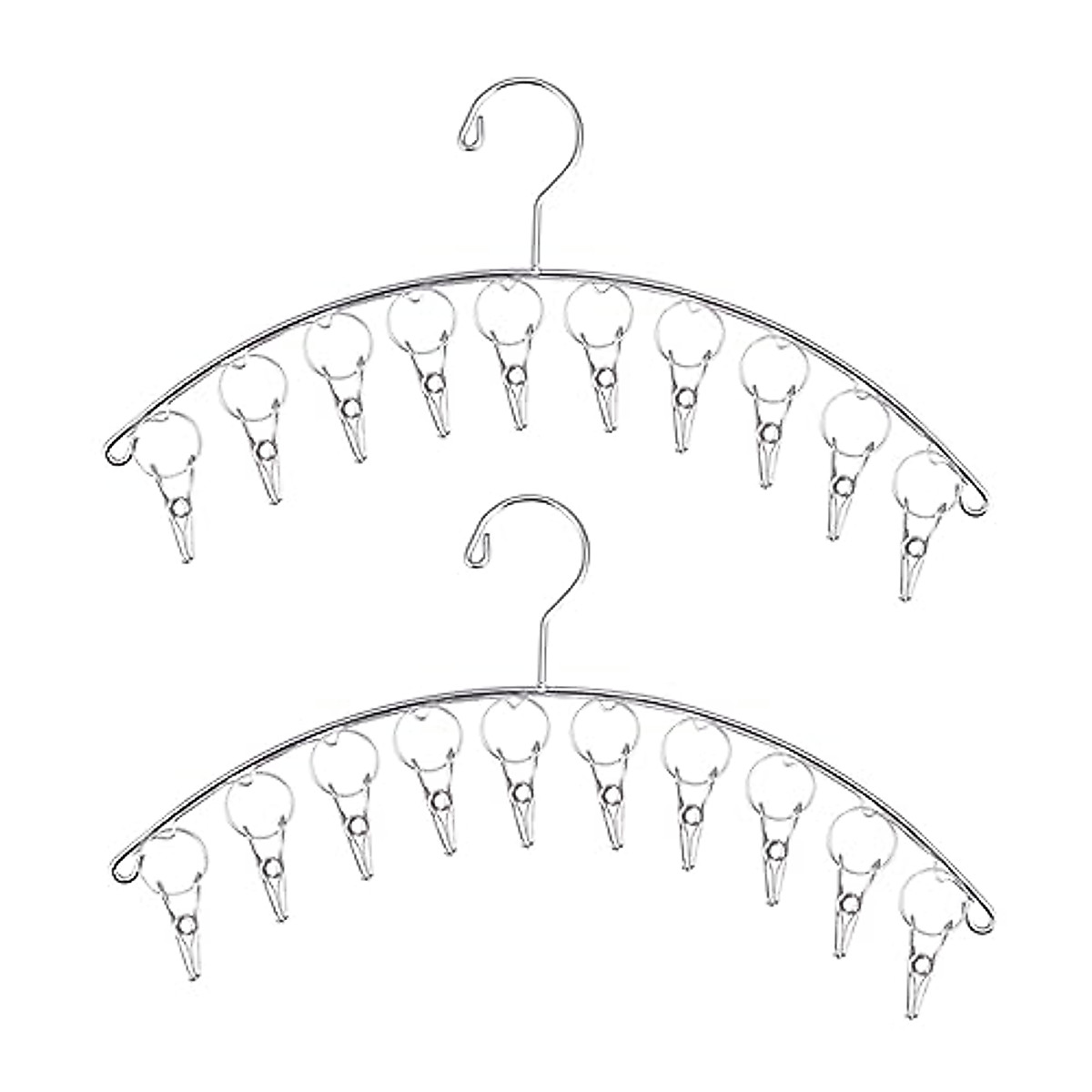 Zerodeko 6 Packs Stainless Steel Hangers Scarf Rack Towel bin Clothes Hanger s Diapers Laundry Drying Rack Clothes Clips Drip Hanger Coat Hanger Clothespin Socks Rack drip Rack