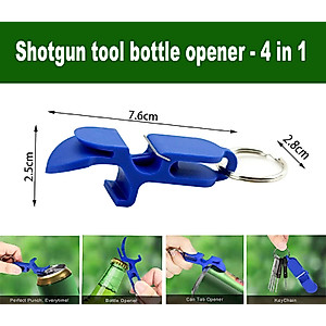 5-PCS box pack shotgun tools beer bottle opener-5color package-beer serving shotgun tools-including stainless steel ring, rugged 66 nylon drinking multi-function accessories