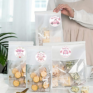 80 Thank You for Driving by Stickers, Drive by Baby Shower Birthday Party Favor Labels Decorations