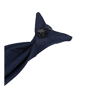 TIE G Clip on Tie for Uniform, Blade 3.30" (8.5 cm), Length 21.25" (54 cm) (Navy, Regular)