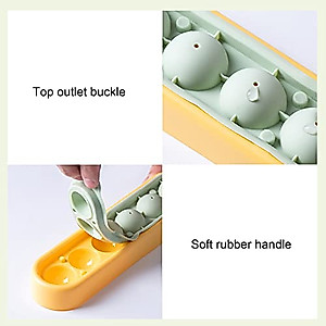 WskLinft Ice Ball Maker Leak-proof Strong Construction Wide Application Ice Cube Tray for Party Yellow