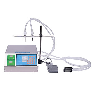 Liquid Filling Machine with LED Liquid 2-Channel Filling Machine 1-135Fl Oz Stainless Steel Digital Liquid Filler Cosmetic Oil Filling Machine Juice Diaphragm Pump for Milk Water Juice Essential Wine