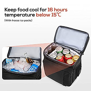 TOURIT Cooler Backpack Double Deck Lunch Backpack with Insulated Leakproof Cooler Bag for Men Women Work, Picnics, Hiking, Camping, Beach, Park or Day Trips, 28L