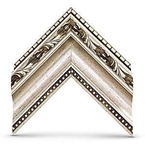 Deco TV Frames - Ornate Silver Smart Frame Compatible ONLY with Samsung The Frame TV (Fits 2021-2024 Frame TV, 65")