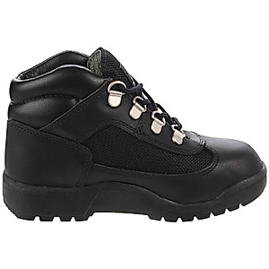 Timberland Euro Hiker Leather and Fabric Boot (Toddler/Little Kid/Big Kid),Black,3.5 M US Big Kid