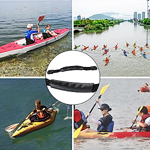 EATHEATY 8 Pack Kayak Handles Replacement, Heavy Duty Kayak Carry Handles, Durable Canoe Boat Side Mount Handle Accessory Kit for Kayaks Boat Suitcase Luggage, Black, Including 40 Mounting Screws