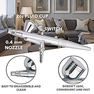 Portable Airbrush Gun Gravity Feed Airbrush Nails Pen Oxygen Gun Paint Spray Silk Makeup Kit Aerografo para Reposteria Aerografos para Pintar Profesional