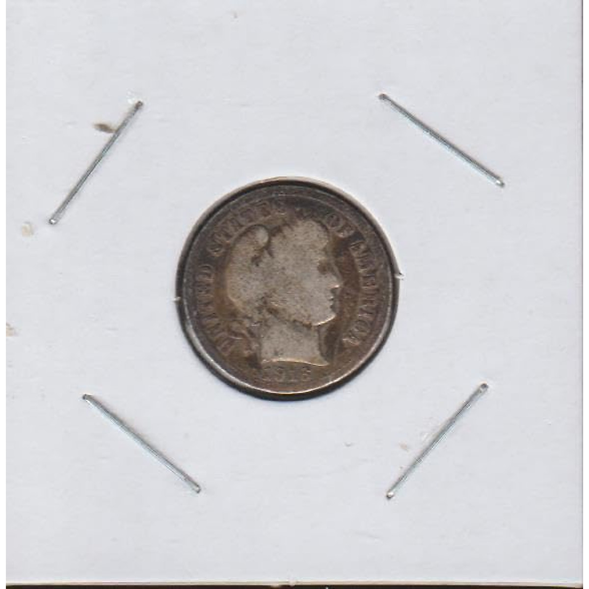 1916 Barber or Liberty Head (1892-1916) Dime Very Good