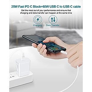 25W USB C Charger Super Fast Charging for Samsung Galaxy A04S A03S A02S Z Flip 4 Z Fold 3 A14 A13 A12 A53 S10 S20 S21 S22 S23 Ultra Google Pixel 7 6 Pro 6a, Android Phone Charger Type C Block Cable