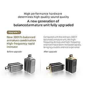 KZ ASX in-Ear Monitors, 10 Balanced Armatures Units per Side Customized HiFi IEM Wired Earphones/Earbuds/Headphones with Detachable Cable 2Pin for Musician Audiophile (White, with MIC)