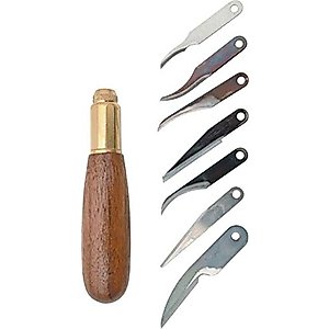 Warren Cutlery 1 X Brass and Walnut Pro Pumpkin Carving Tool Kit