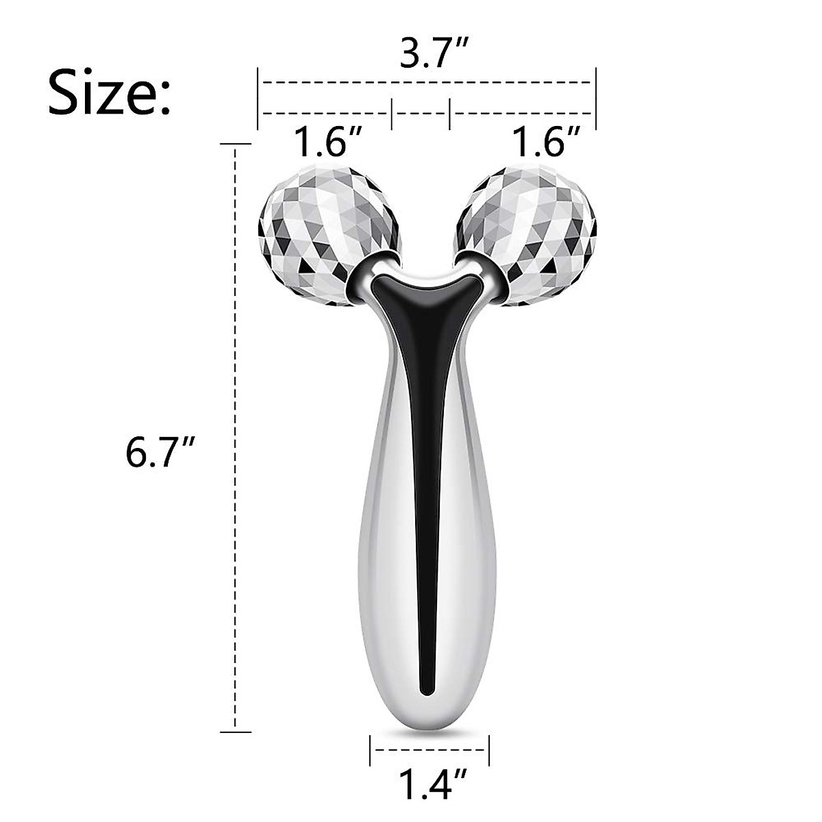 SUPANT V Facial Roller Massager, Reduce Wrinkles in Neck and Eyes, Massage for Lymphatic Drainage, Face Lifting, Reduce Puffiness, Skin Tightening & Collagen Production, Clear Toxins