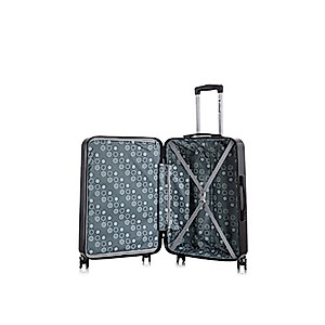 Rockland Paris Hardside Luggage with Spinner Wheels, Black, 3-Piece Set (20/24/28)