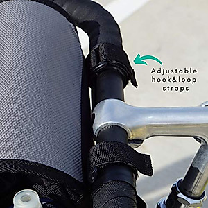 Vincita Frank Bicycle Handlebar Bag - Strap Fixing - Bike Front Bag for Folding Bike, Road Bike, Mountain Bike - Bike Handlebar Pouch Bicycle Accessories (Green Dot)