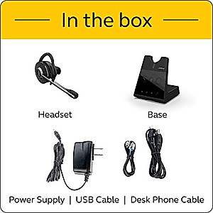 Jabra Engage 65 Wireless Headset, Convertible – Telephone Headset with Industry-Leading Wireless Performance, Advanced Noise-Cancelling Microphone, Call Center Headset with All Day Battery Life