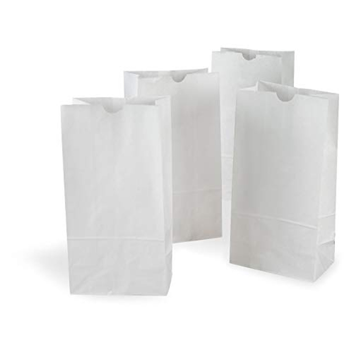 8 lb white paper bags 500/Bundle white lunch bags Great for Grocery/Lunch Bags 8 Pound White Paper Bag - Pack Of 500 (8 lb)