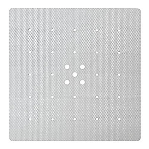 Webos Shower Mat Non Slip: Silicone Foldable no Suction Cups Bath Mats Machine Washable for Textured and Reglazed Shower Stall Safety Matt with Drain Holes Bathtub Mat (Grey, 21x21 Inches)