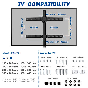 Rfiver Swivel Floor TV Stand with 90 Degree Swivel for 32-65 inch LCD LED TV, Modern Simple Design Black Corner TV Floor Stand with Round Glass Base, VESA 400x400 mm