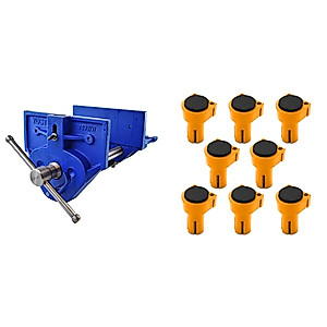Yost Vises M9WW Rapid Action Woodworking Vise + Bench Dog | Quick Release Lever for Quick Adjustments | 9 Inch Jaw Width | Made with Heavy-Duty Cast Iron
