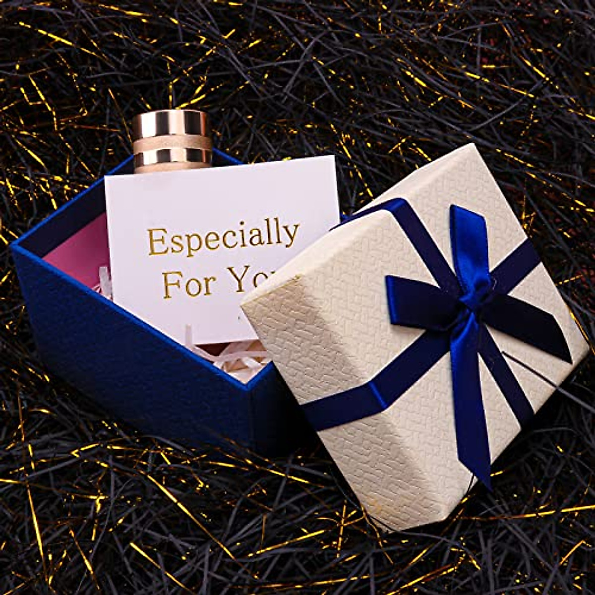 Zwish 1LB Crinkle Cut Paper Shred Filler for Gift Box 405G Crinkle Black Paper & 45G Shiny Gold Hamper Shreds for Gift Wrapping & Basket Filling(Black&Gold)